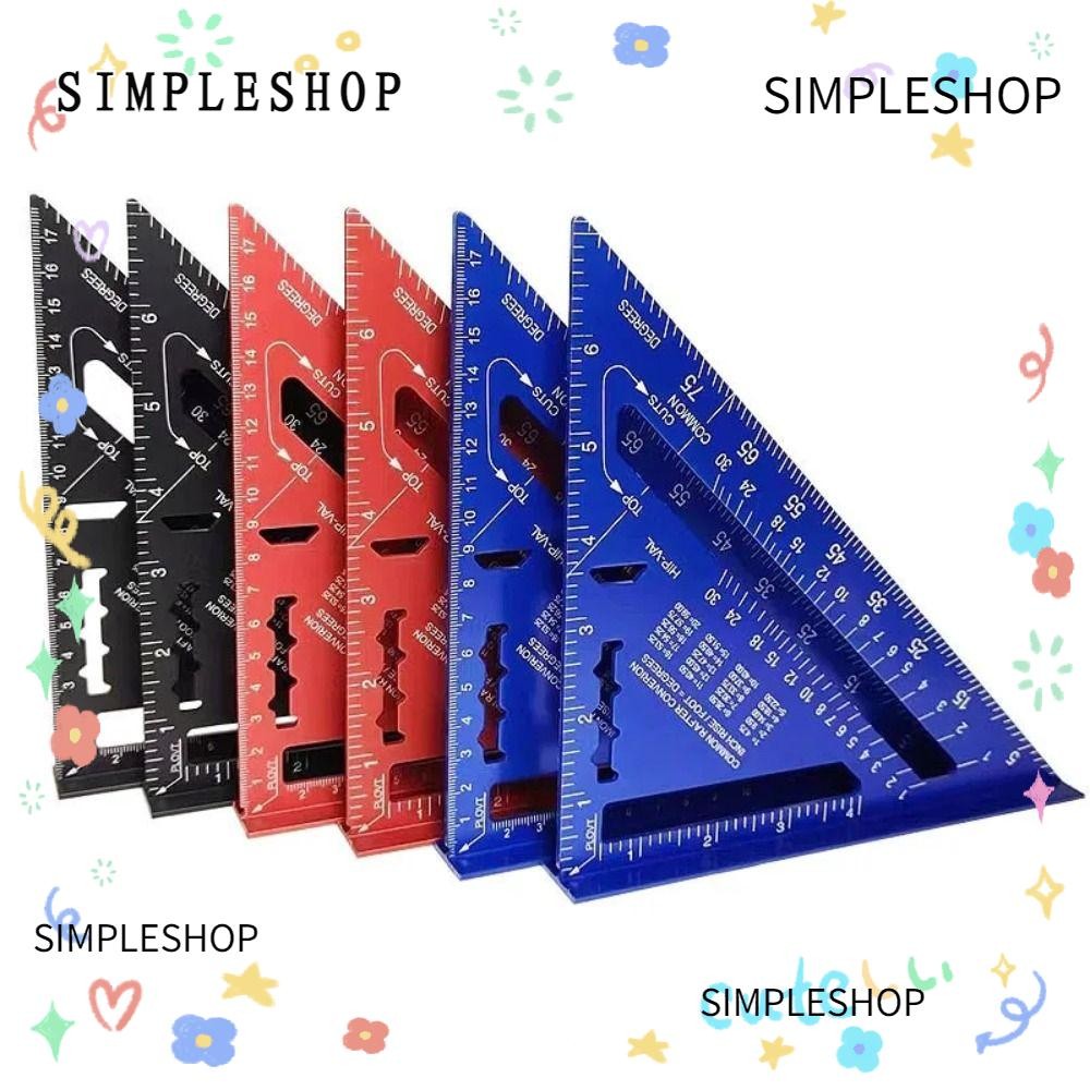 SIMPLESHOP Measurement Tool, Precision Inch Metric Angle Ruler 7Inch ...