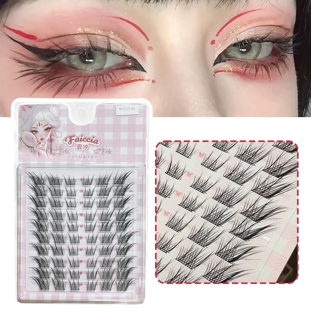 10 Rows Falses Eyelashes Set Large Capacity Thick Natural False Set ...