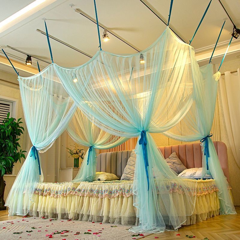 Siling gantung kelambu rumah 2023 baru mewah mewah tiga pintu tirai ...