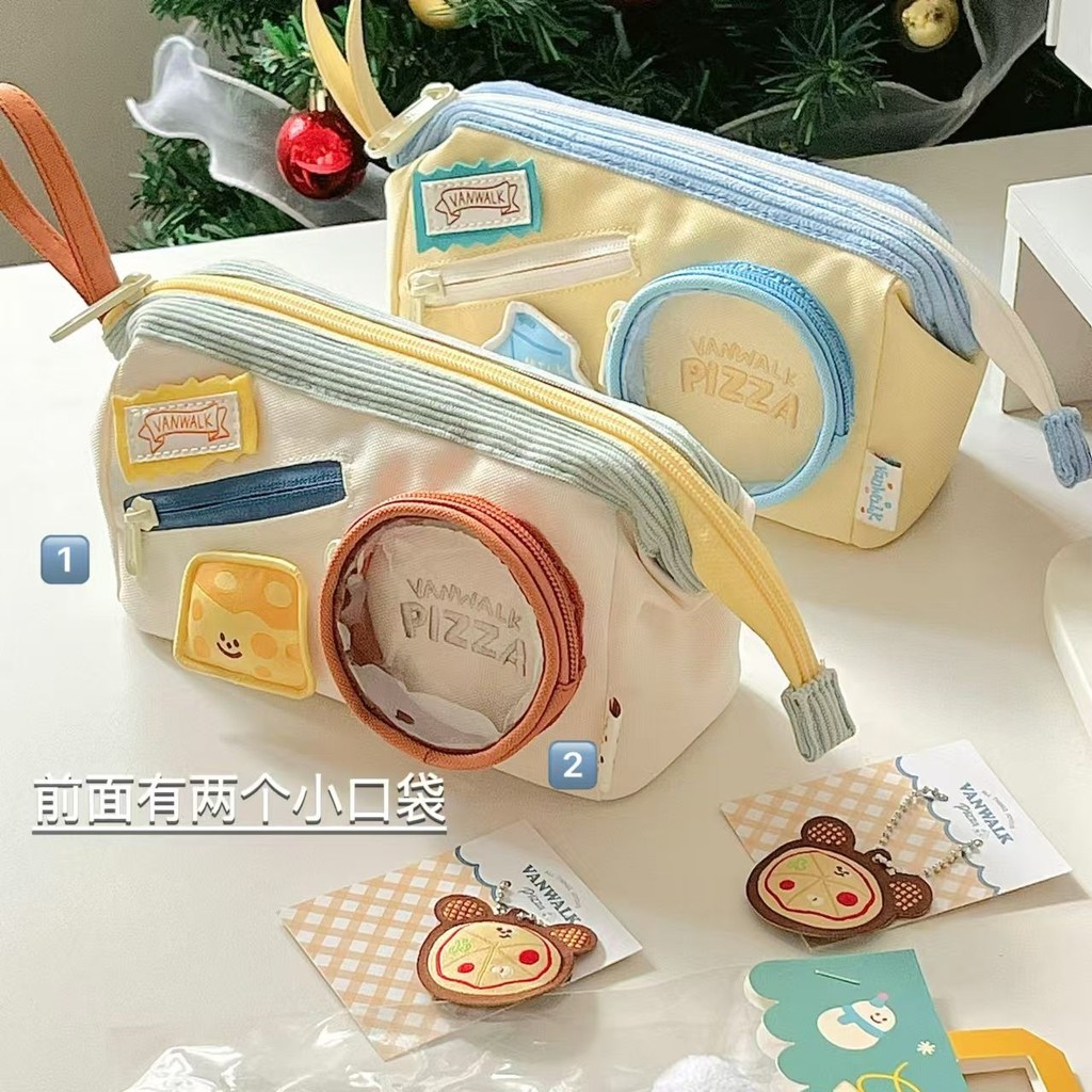 Super Cute Cheese Milk Pizza Pencil Case Cute High-value Large-capacity ...
