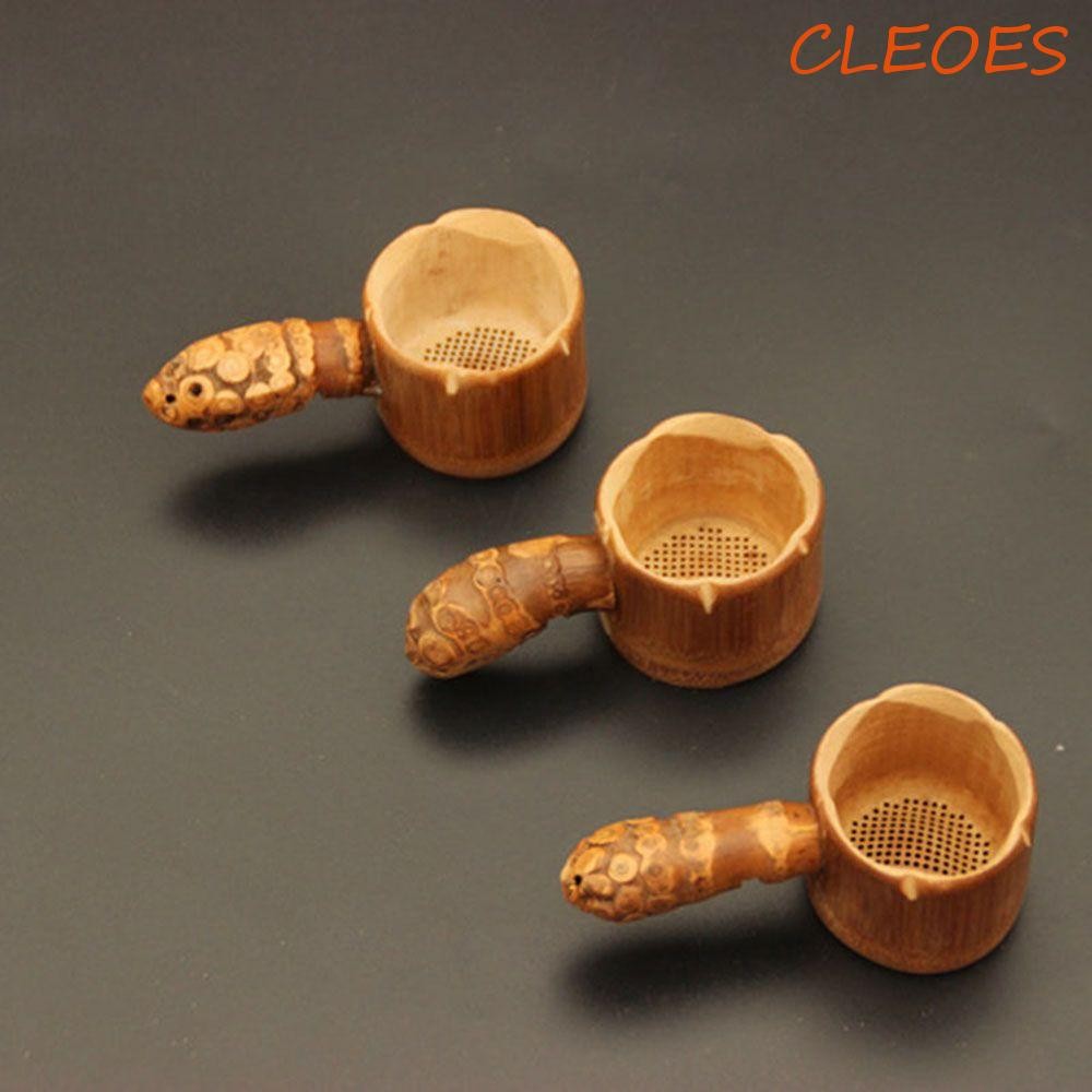 CLEOES Bamboo Tea Filter Crafts Ceremony Coffee Retro Colander Handy ...
