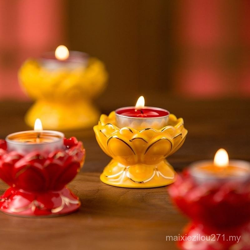 Buddha Front Changming Lamp Lotus Lamp Ceramic Base Butter Lamp ...