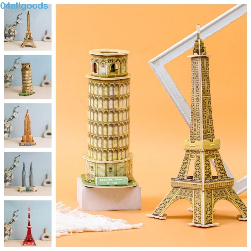 ALLGOODS World Famous Buildings Model, Paper 3D Mini Cardboard Puzzle ...