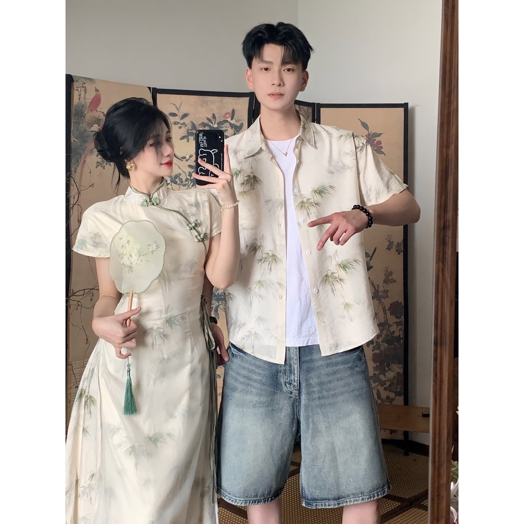 2025 CNY Chinese New Year couple outfit Tang suit 中国风情侣装 New Chinese ...