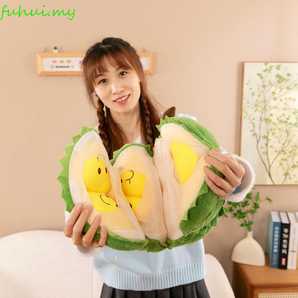 FUHUI Detachable Durian Plush Toy, Soft Fluffy Fruit Durian Plush ...