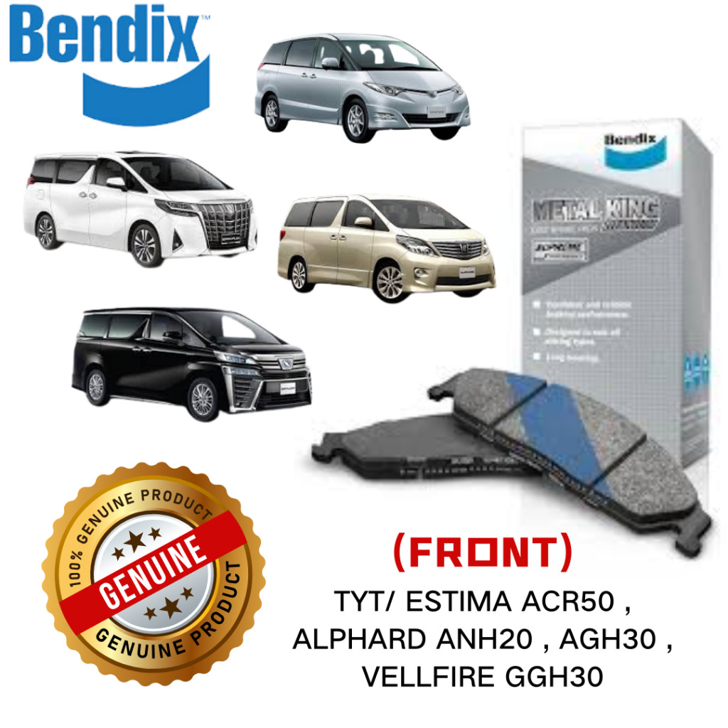 Bendix DB1913 MKT & GCT Front Brake Pad - Estima ACR50 Alphard ANH20 ...