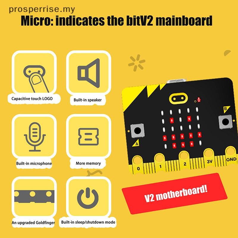 [prosperrise] Micro：Bit V2 Micro Bit Go Edition BBC Microbit For Kids DIY Development Board BBC ...