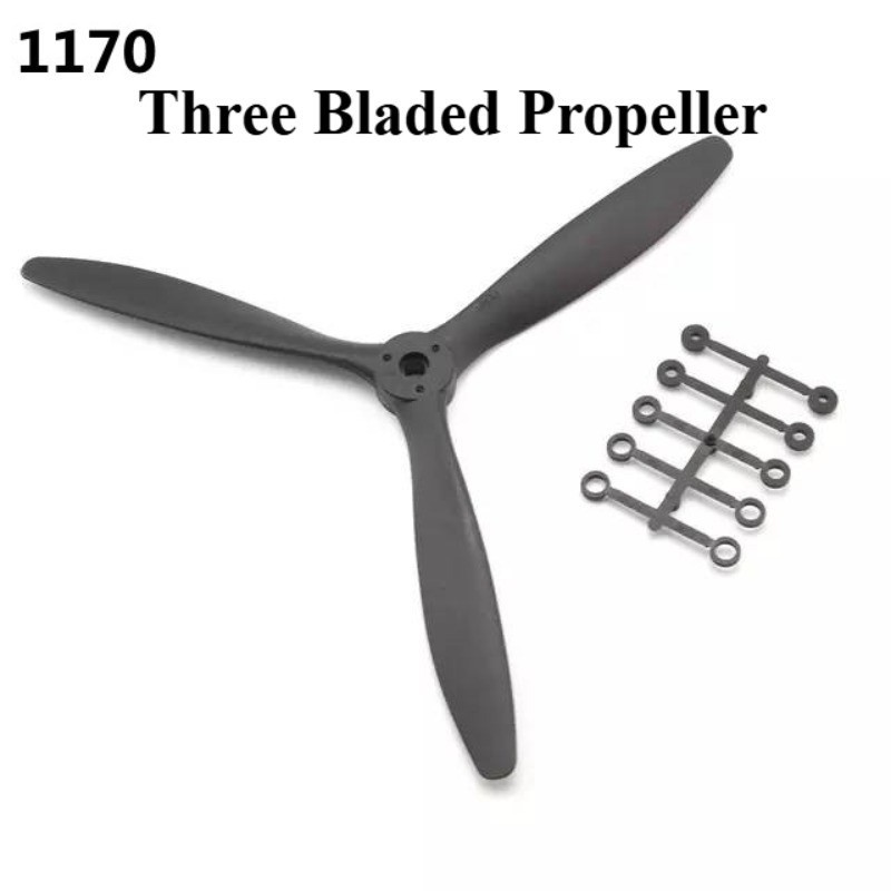 1170 High-efficiency Three Bladed Propeller 11x7inch Hole 9mm RC Drone ...