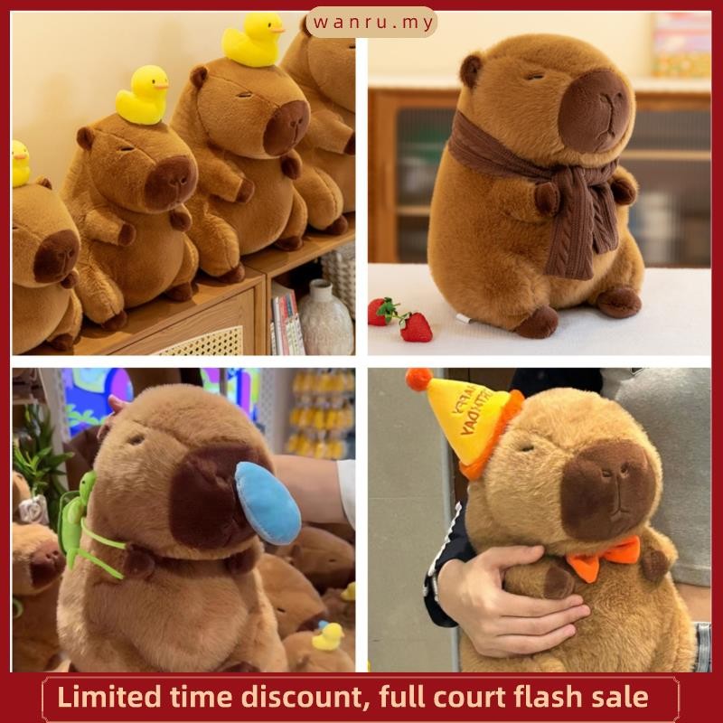 Capybara Plush With Bread Stuffed Animal Plush Pillow Plush Toy Patung ...