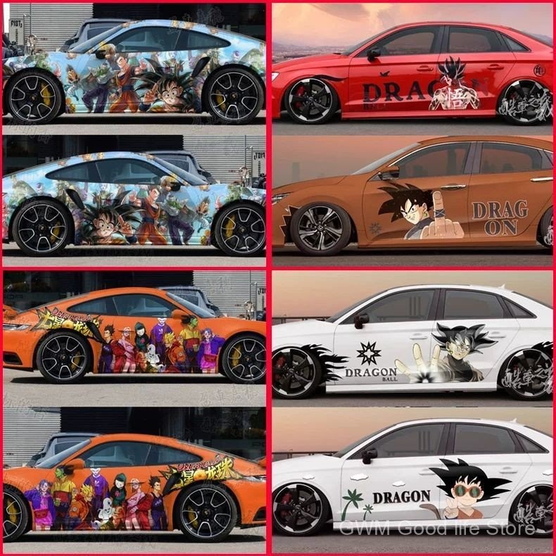 Dragon Ball Car Sticker Son Goku Vegeta Akira Toriyama Decoration Anime ...