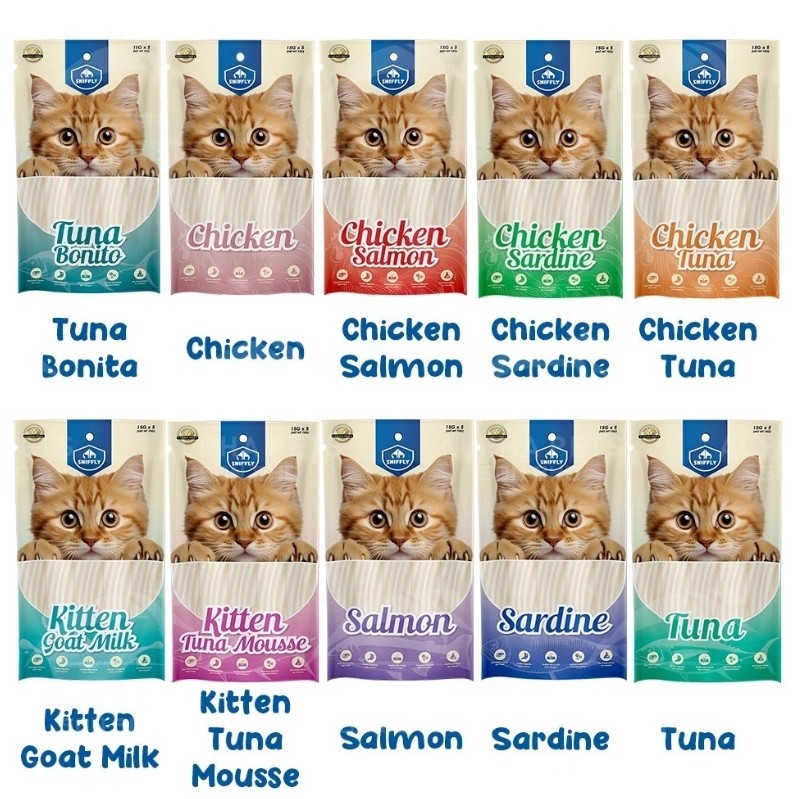 Sniffly High Vitamin Creamy Cat Stick Treats Food (15g x 5 sticks) Cat ...