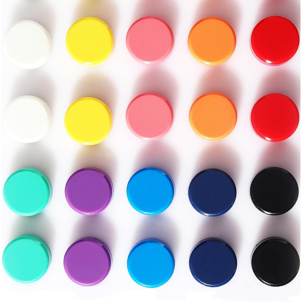 Frige Magnet - 20 Pack 10 Colors Refrigerator Magnets, Mini Strong ...