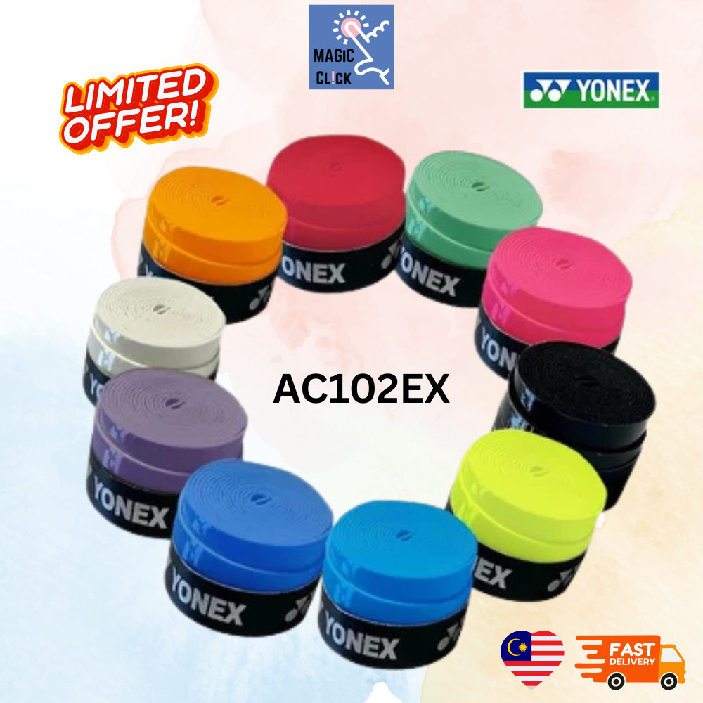 Yonex Super Grap AC102EX Overgrip🏸🎾Bukan SLIP & peluh-bukti! Tinggal ...