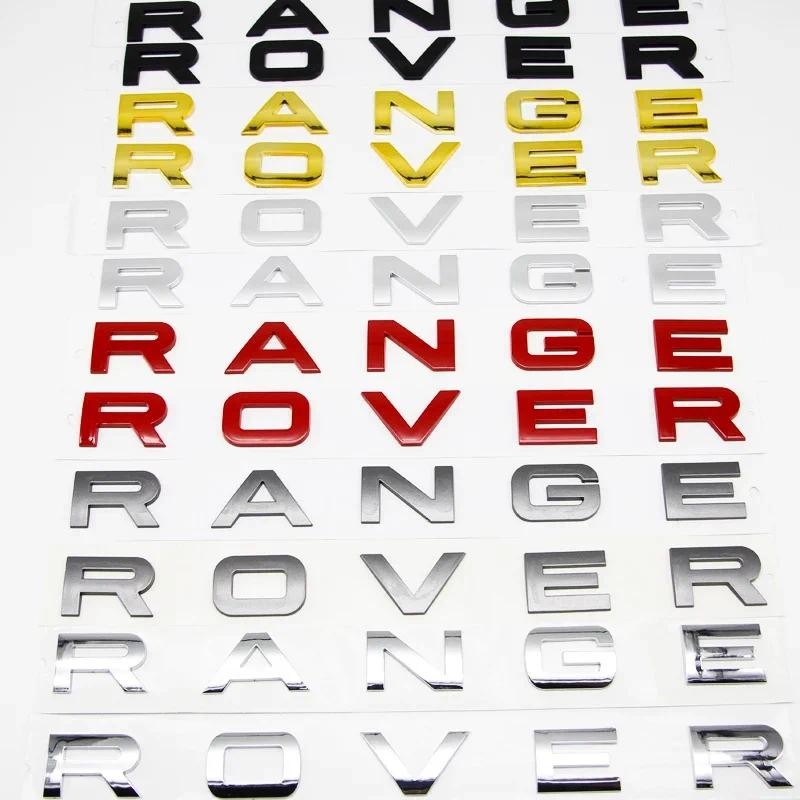3D ABS Logo Black Range Rover Letters Emblem Car Front Hood Rear Badge ...