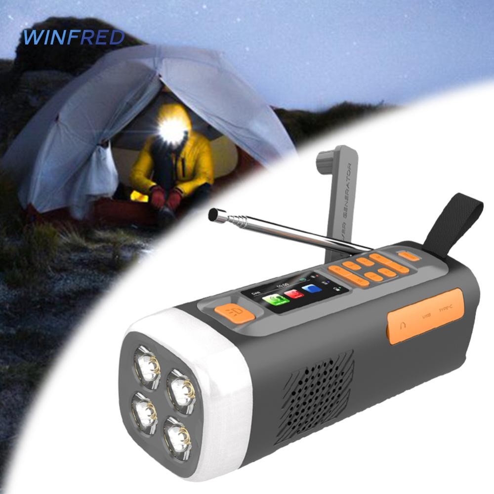 Portable DAB FM Radio with Flashlight BT Speaker Rechargeable Emergency ...