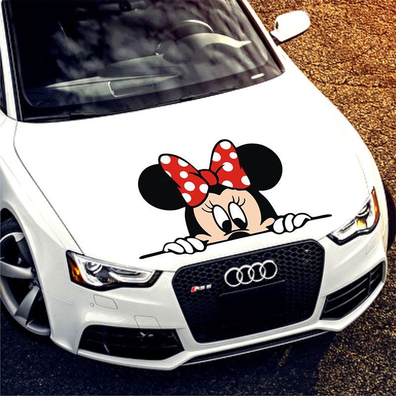 Mickey Mouse Car Sticker Mickey Minnie Couple Creative Unique Door ...