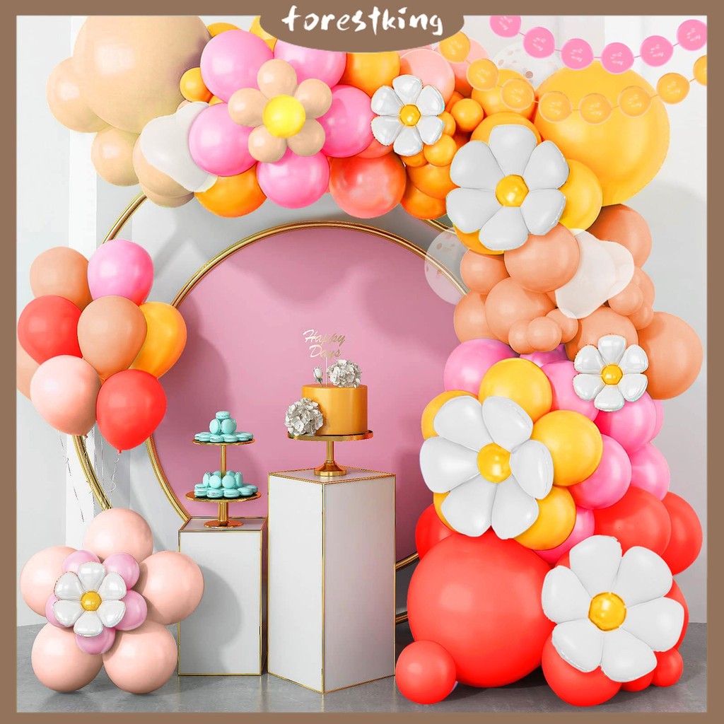167Pcs Daisy Balloon Arch Garland Kit Decorative Flower Balloon Arch ...