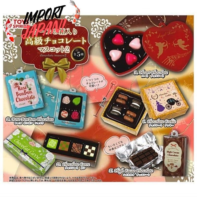 【Direct from Japan】Case & boxed luxury chocolate mascot 2 × all 5 types ...