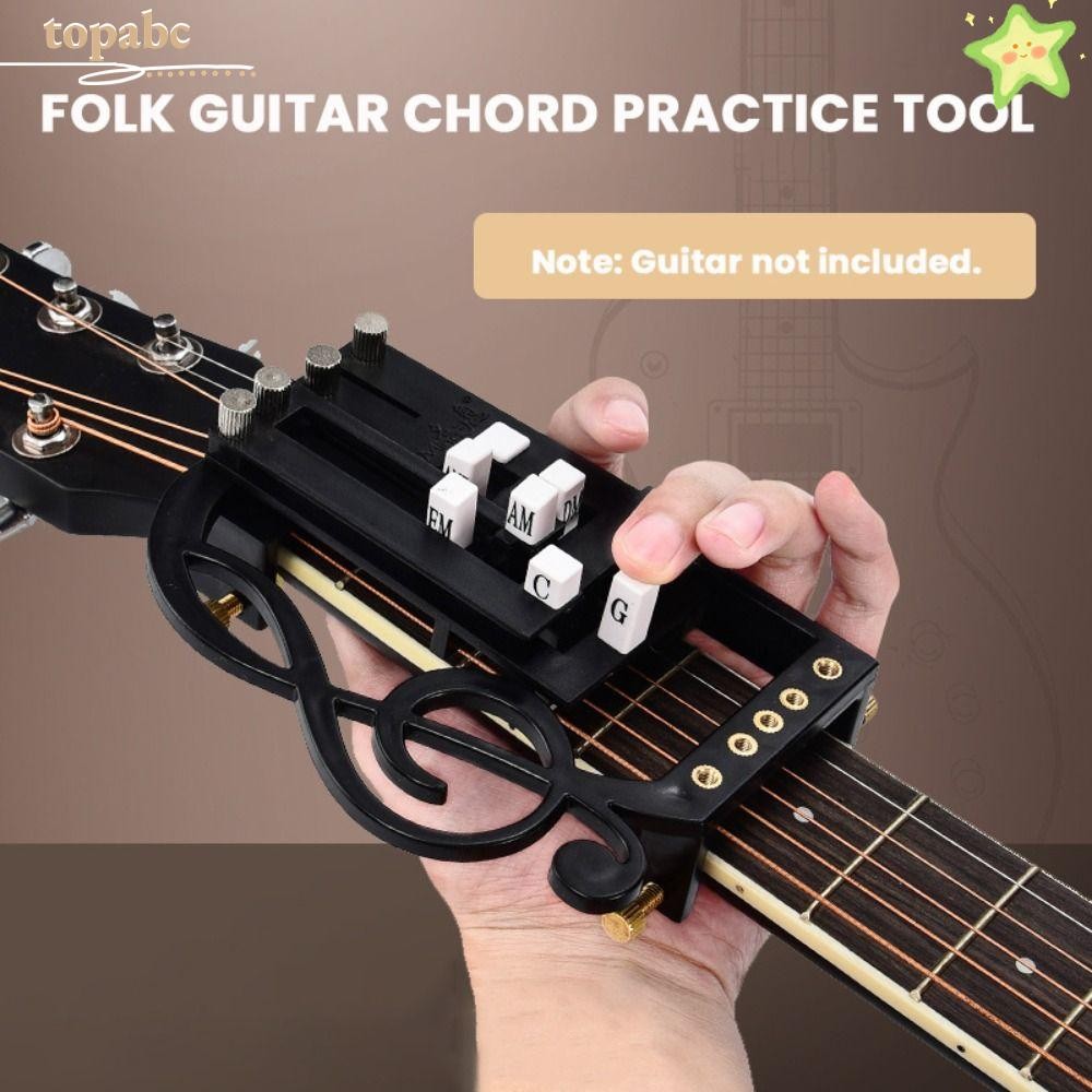 TOPABC One-button Chord Assistant, Upgraded Plastic Guitar Chorder ...