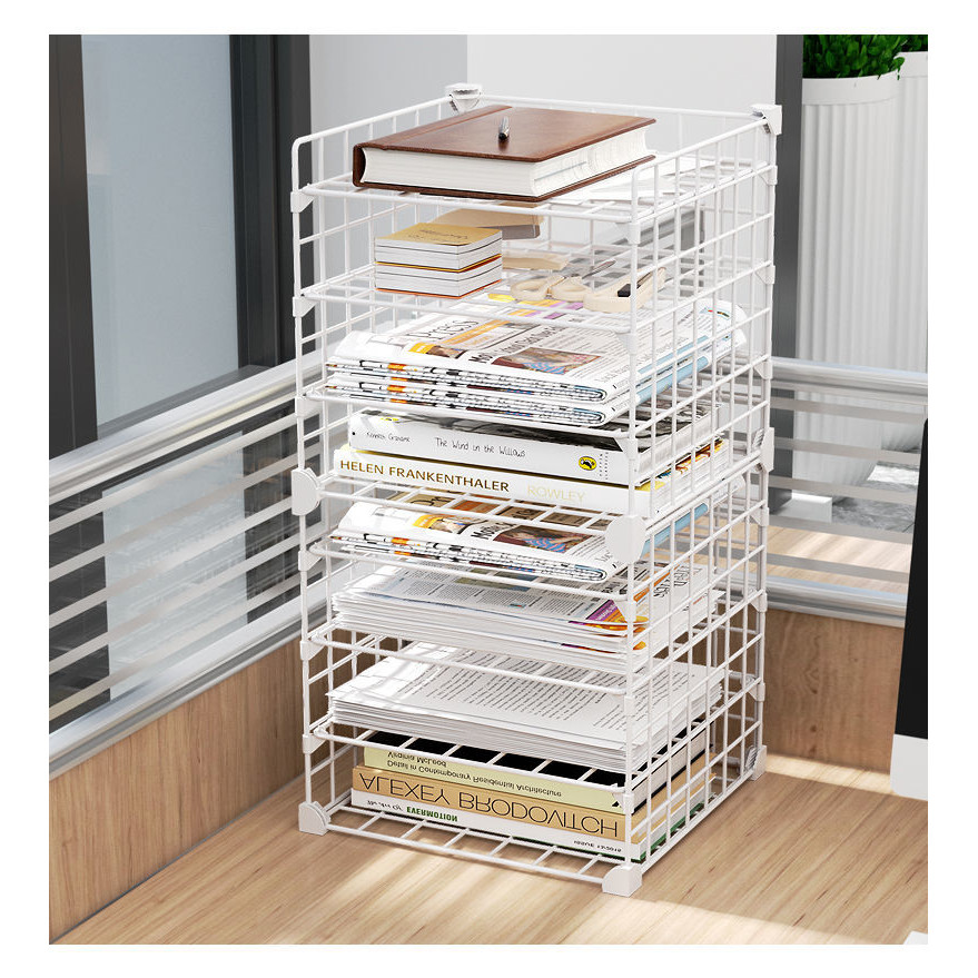 Office File Rack Horizontal Bookshelf Floor-standing Style with Pulley ...