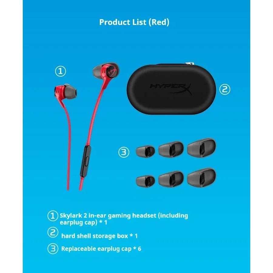 HyperX Cloud Earbuds II 2 Gaming Earphone with Mic Immersive Wired in ...