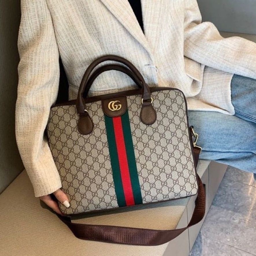 Gucci Briefcase Portable Diagonal Computer Bag | Shopee Malaysia