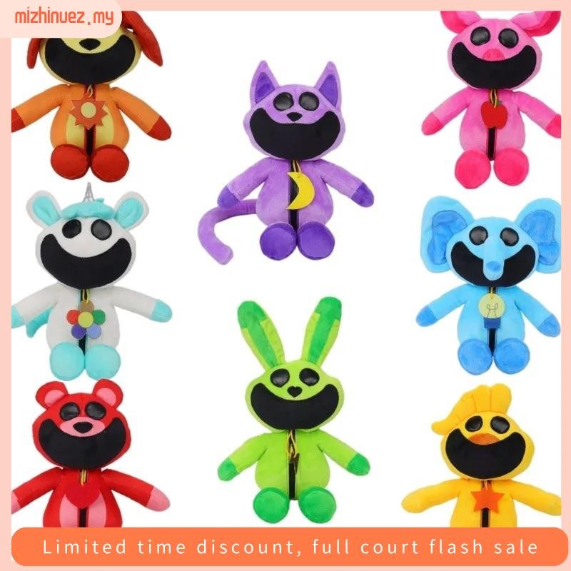 ready stock25-30cm Smiling Critters Plush Toy Smiling Critters Cat Nap ...