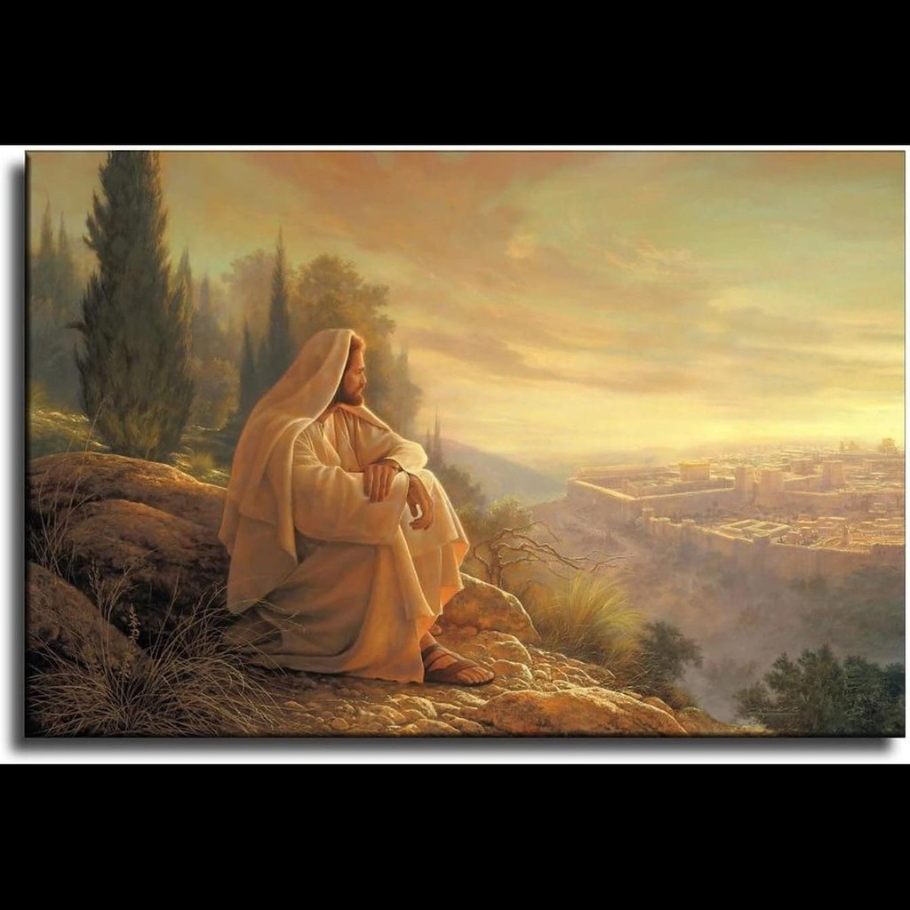 Poster Seni Kanvas 'Yesus Menuju ke Yerusalem' - Hiasan Dinding Bilik ...