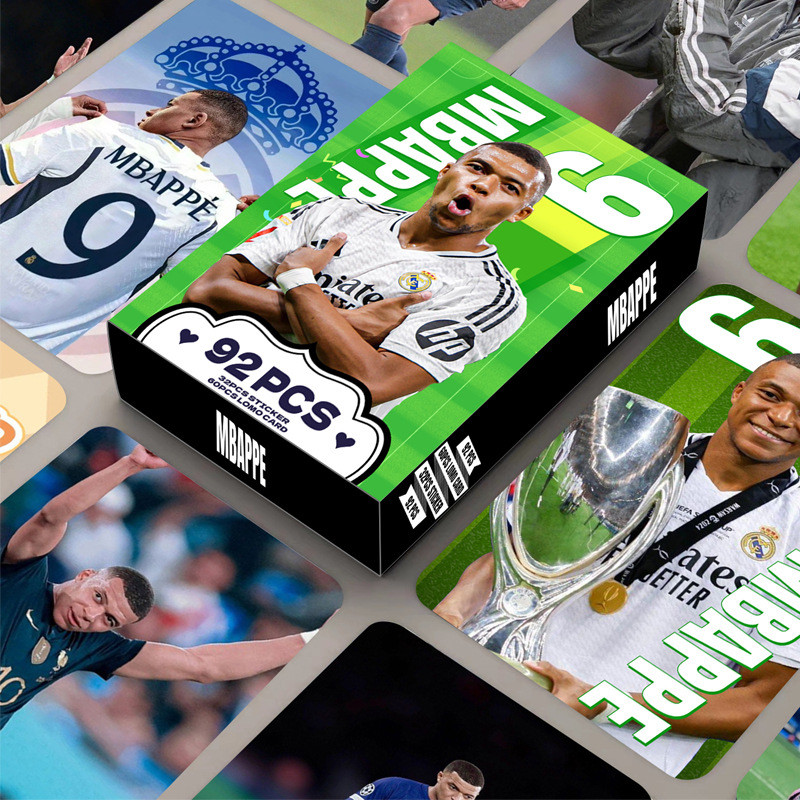 92pcs/box Football Superstar MBAPPE Photocards MBAPPE LOMO Card ...