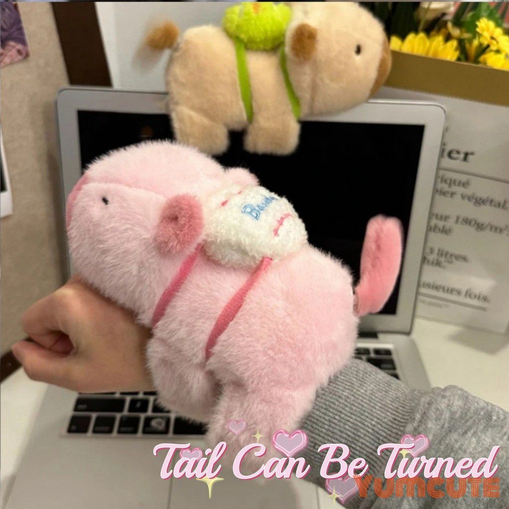 Capybara Toys Adorable Plush Puppet Bracelet Tail Can Rotating Adorable ...