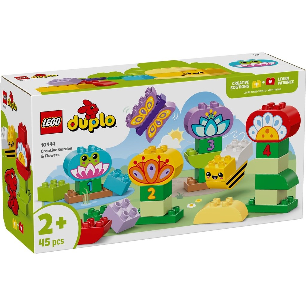 LEGO 10444 DUPLO Creative Garden & Flowers Building Toy Set (45 Pieces ...