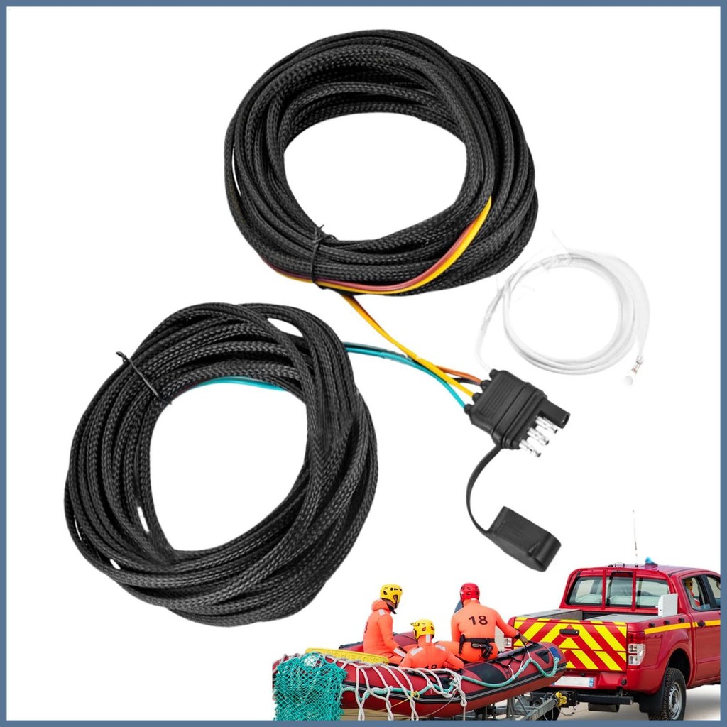4 Way Flat Trailer Connector 4 Pin Wiring Connector 26FT 5 Wire Wiring ...