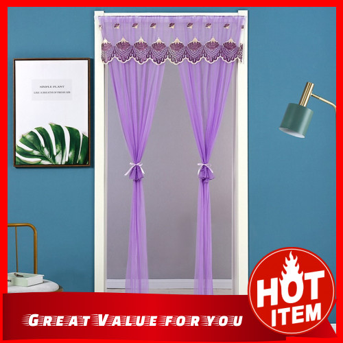Velcro Stick to wall door curtain Curtains Double Layer Room Dividers ...