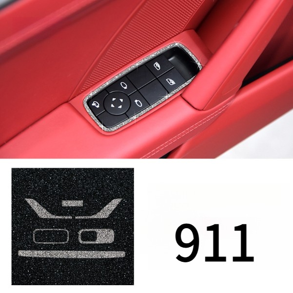 Porsche 911 Door Handle Bright Diamond Protection Sticker Door Storage ...