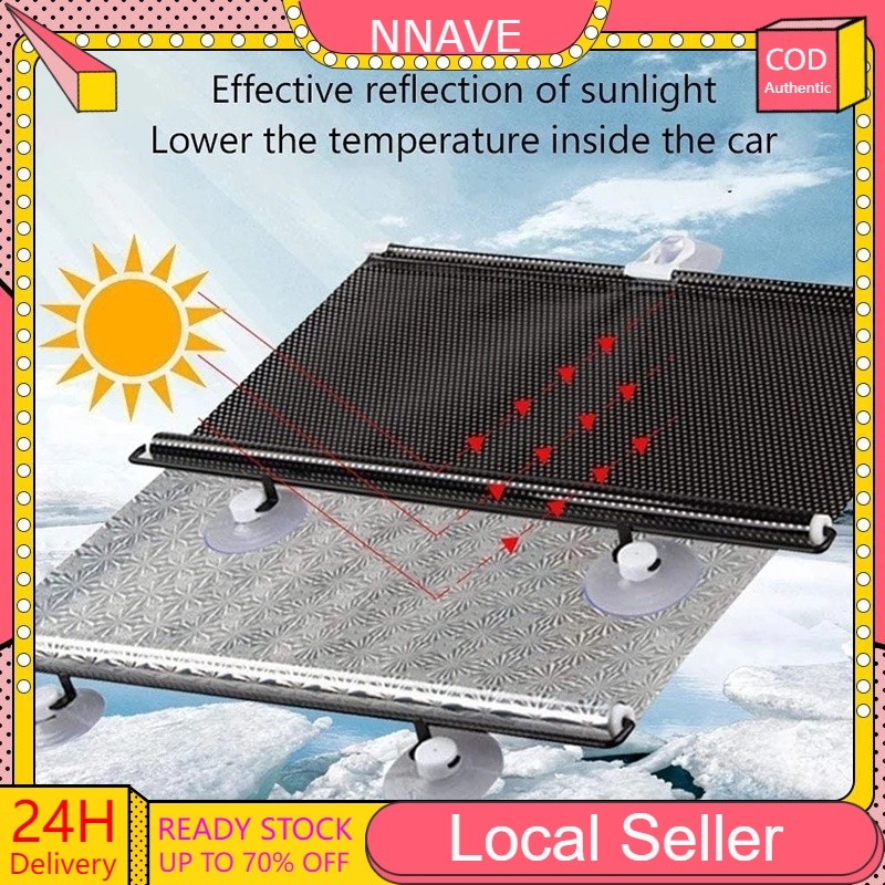 125CM Sunshade Anti UV Blackout Curtain Retractable Roller Blinds ...