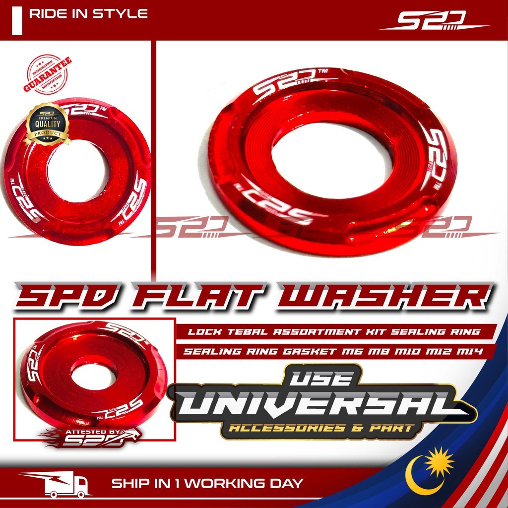 1PCS Flat Washer SPD / S2D Universal Use Lock Tebal Assortment Kit M6 ...