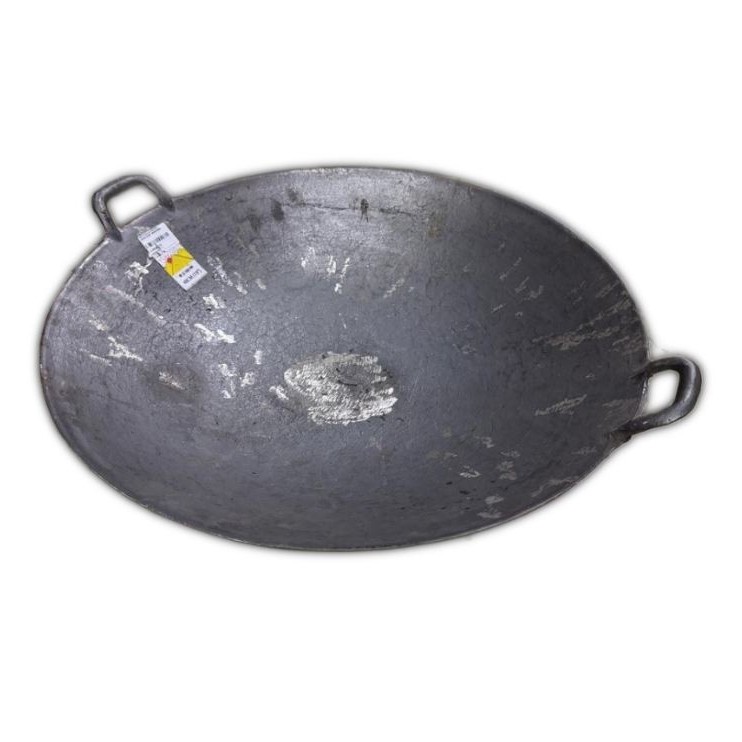 20'' Traditional Old Fashioned CAST IRON WOK / Pan Non Stick Double ...