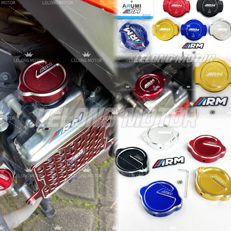 UNIVERSAL MOTORCYCLE Arm Radiator Cap Import Full Cnc Premium Universal ...