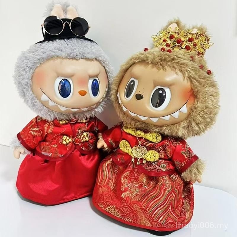 Labubu Chinese Dragon Phoenix Gown Baby Clothes 38cm Dachunye labubu ...