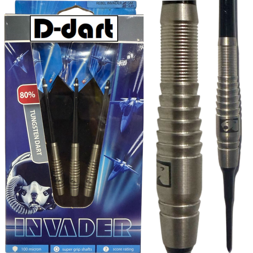 TUNGSTENS SOFT TIP DART - 18G/20G REBEL INVADER 80% TUNGSTEN SOFT DARTS ...