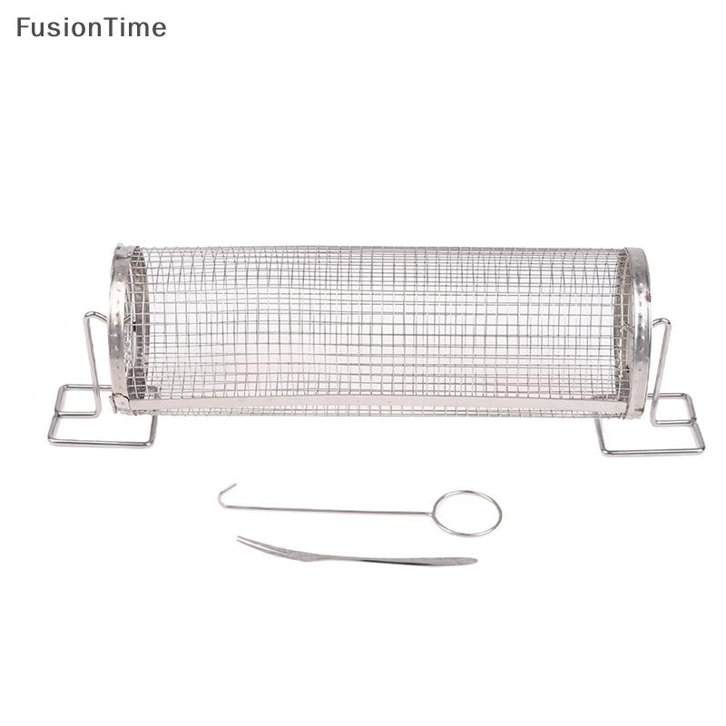 [usi] Stainless Steel Rolling BBQ Grill Manual Rotating Barbecue Cage ...