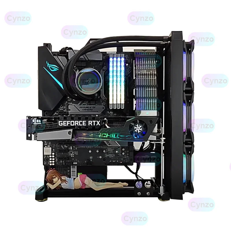 Creative EATX Gamer Cabinet,MOD Open PC Case Frame Aluminum DIY ATX Desktop Computer Gaming ...
