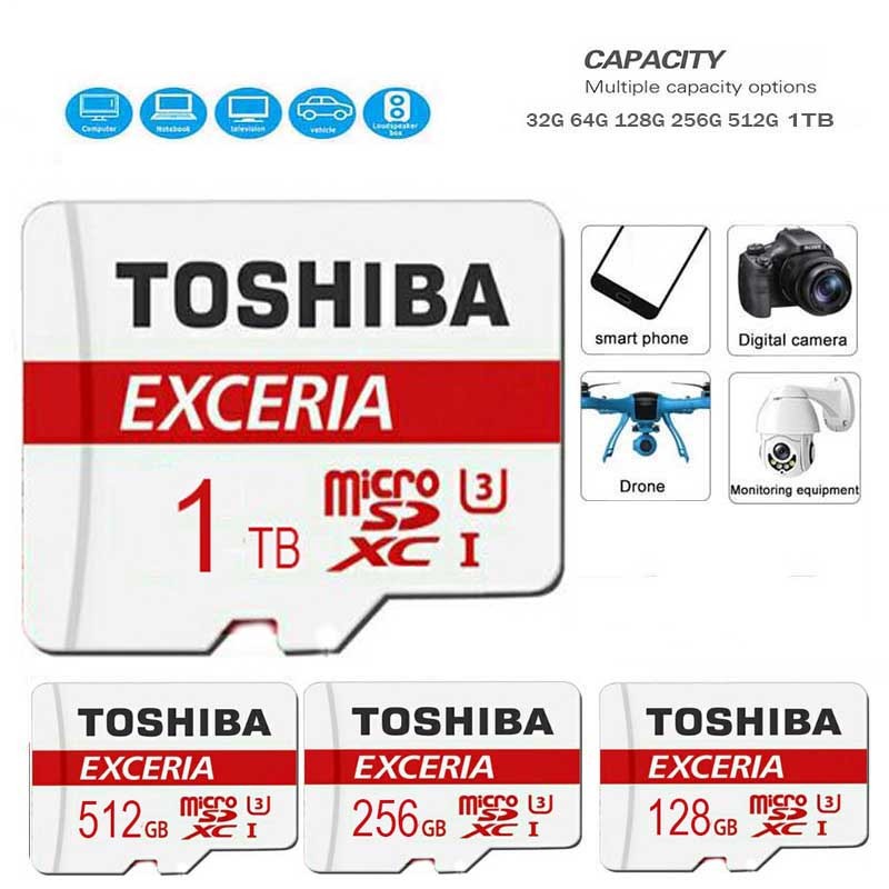 Toshiba Micro TF SD Card Extreme SD Memory Card 128GB 1TB 512GB 256GB ...