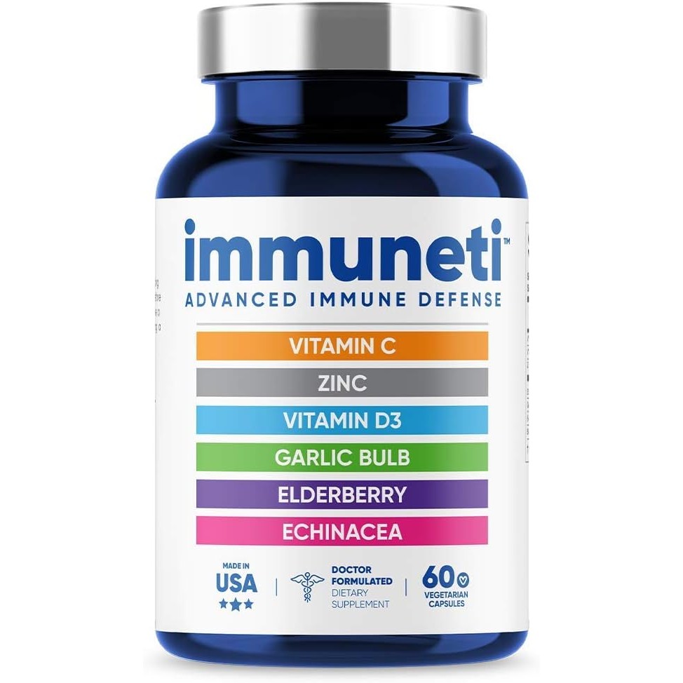 Immuneti - Advanced Immune Defense, 6-in-1 Powerful Blend of Vitamin C, Vitamin D3, Zinc ...