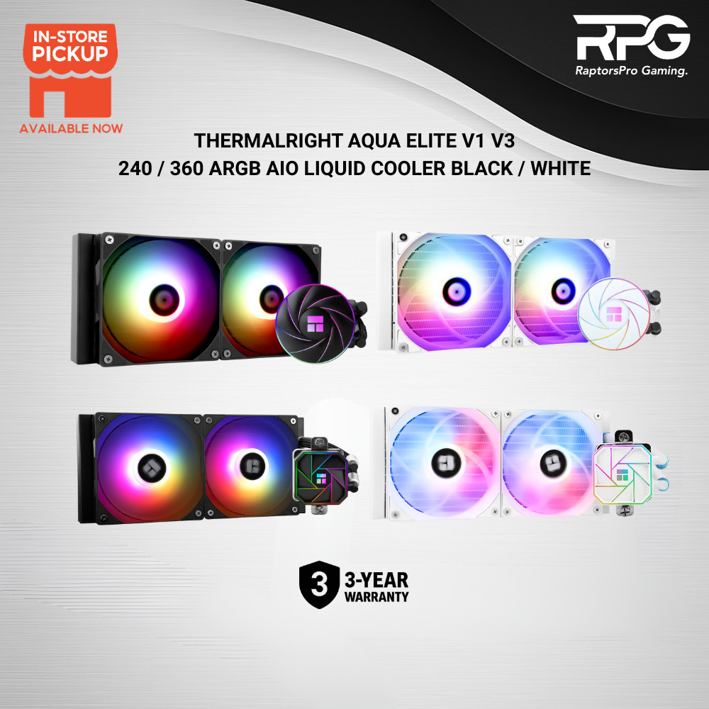 (READY STOCK) THERMALRIGHT AQUA ELITE V1 V3 240 / 360 ARGB AIO LIQUID ...
