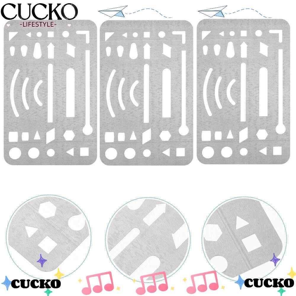 CUCKO 3 Pcs Erasing Shield, Stainless Steel Craft Stencils Drawing ...