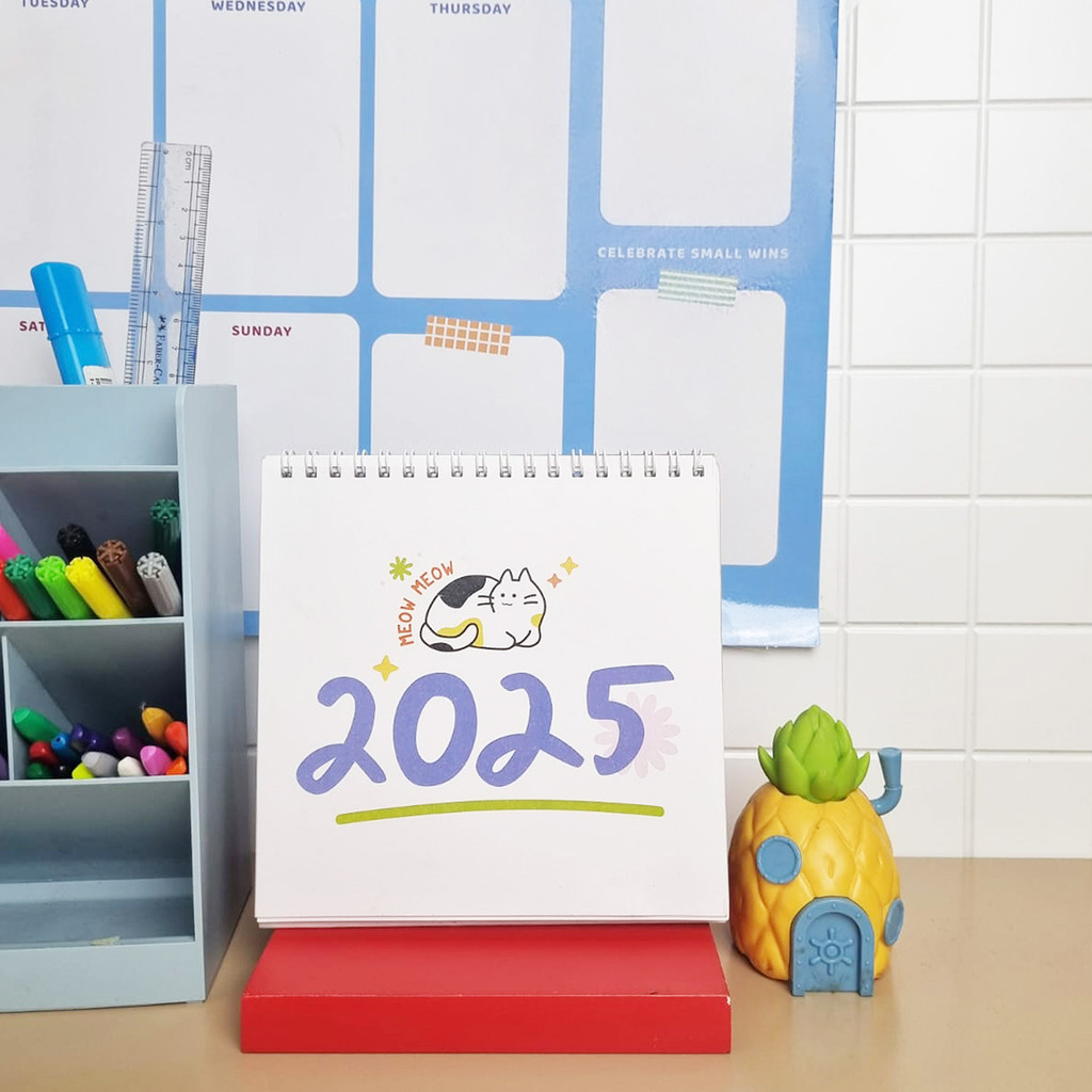 Catlendar - 2025 Desk Calendar - Mini Cat Calendar | Shopee Malaysia