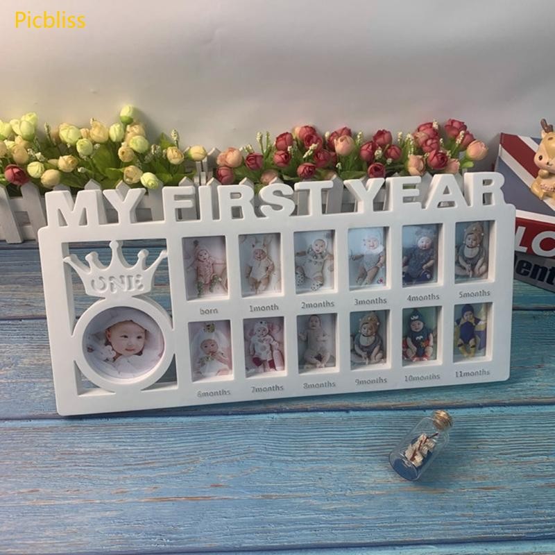 Picbliss 0-12 Months Pictures Milestone Photo Frame Souvenirs First ...