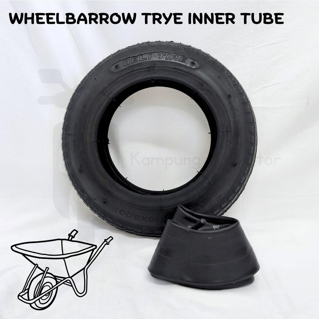 13X3 HEAVY DUTY WHEEL BARROW TYRE INNER TUBE TAYAR KERETA SORONG ...