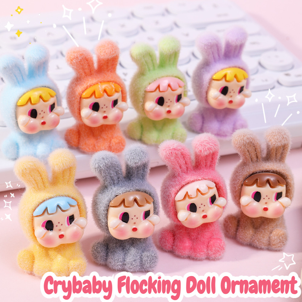 Cartoon Sitting Posture Crybaby Flocking Doll Office Desktop ...